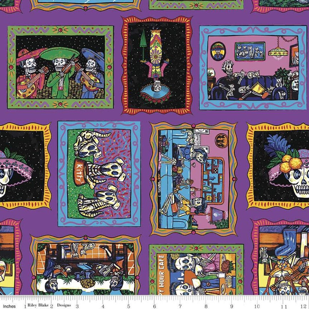 Amor Eterno Main Purple by My Kathy Cano-murillo for Riley Blake - Etsy