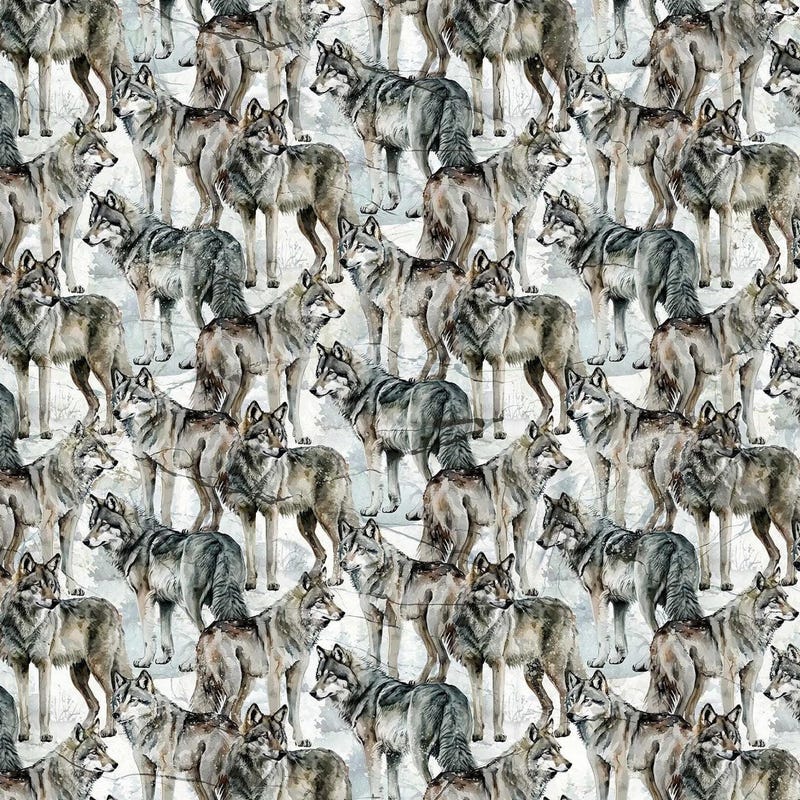 Wolf Fabric Panel - Etsy
