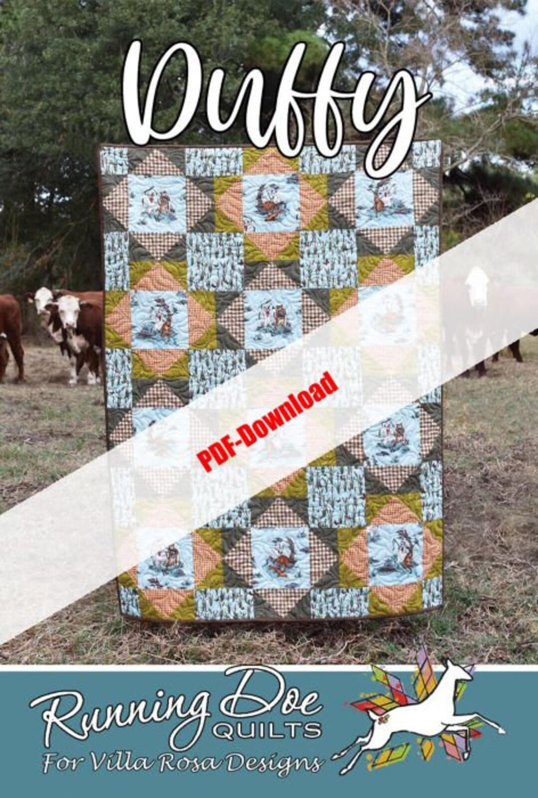 Duffy Quilt Pattern: Running Doe Quilts, 36x48 Half Yard (PDF Download ...