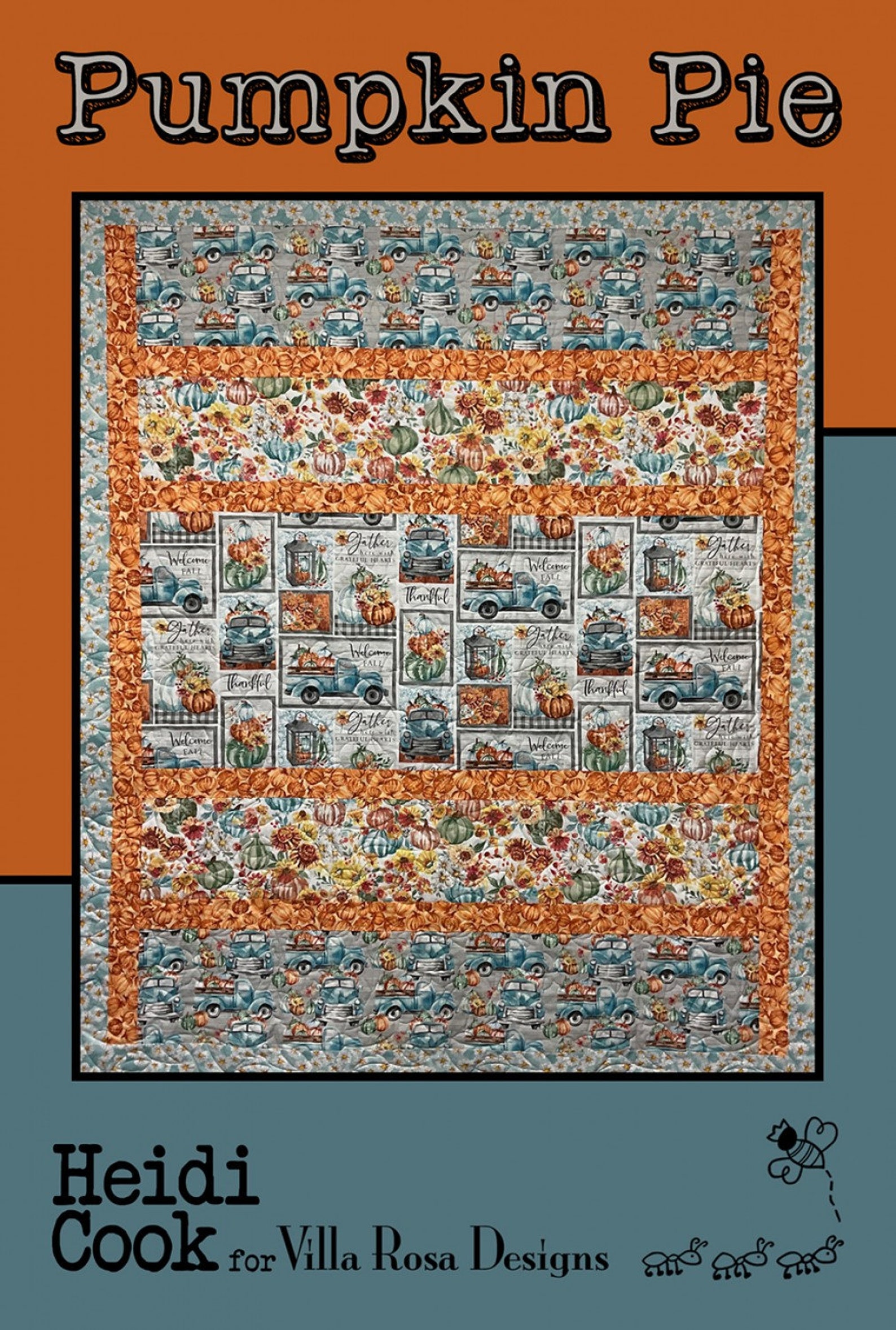 Pumpkin Pie Quilt Pattern by Heidi Cook - 49x60 (PDF Download) - Etsy