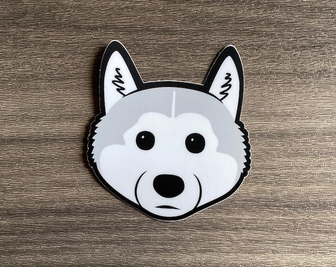 Husky Puppy Dog Sticker, Malamute Puppy Sticker - Etsy