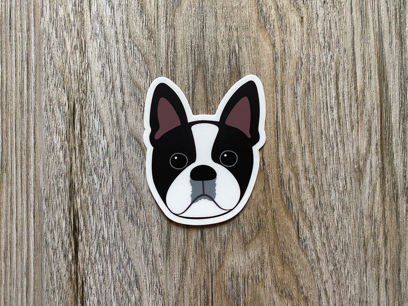 Boston Terrier Vinyl Sticker - Etsy