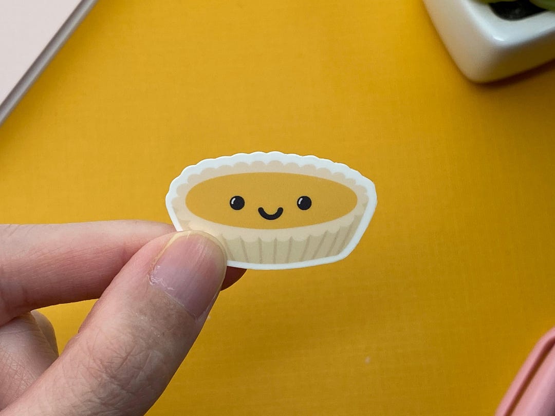 Egg Tart Sticker, Dan Tat Sticker - Etsy