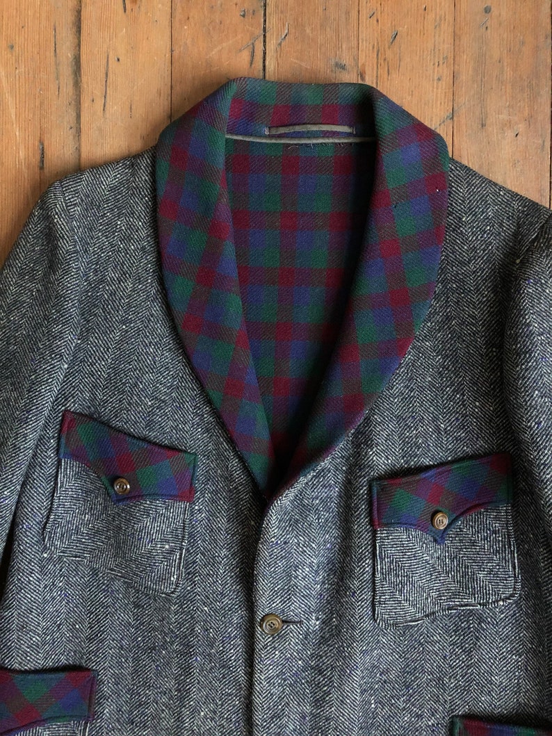 Vintage 1920s Wool Smoking Jacket - Etsy