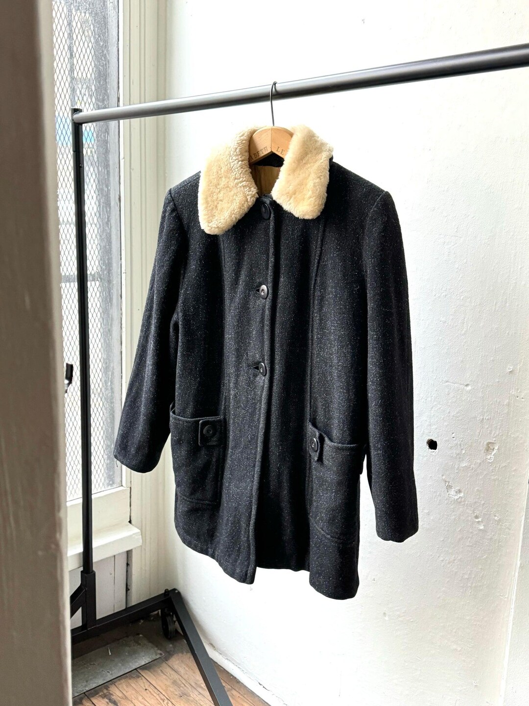 Vintage 1950s Flecked Wool Coat - Etsy