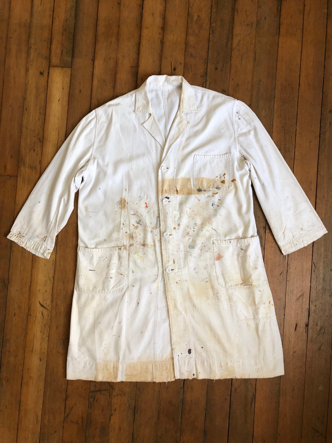 Vintage 1950s Painters Smock Shop Coat - Etsy