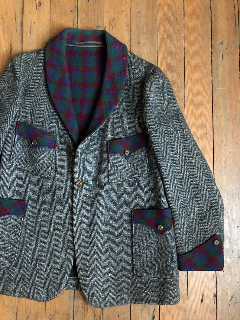 Vintage 1920s Wool Smoking Jacket - Etsy