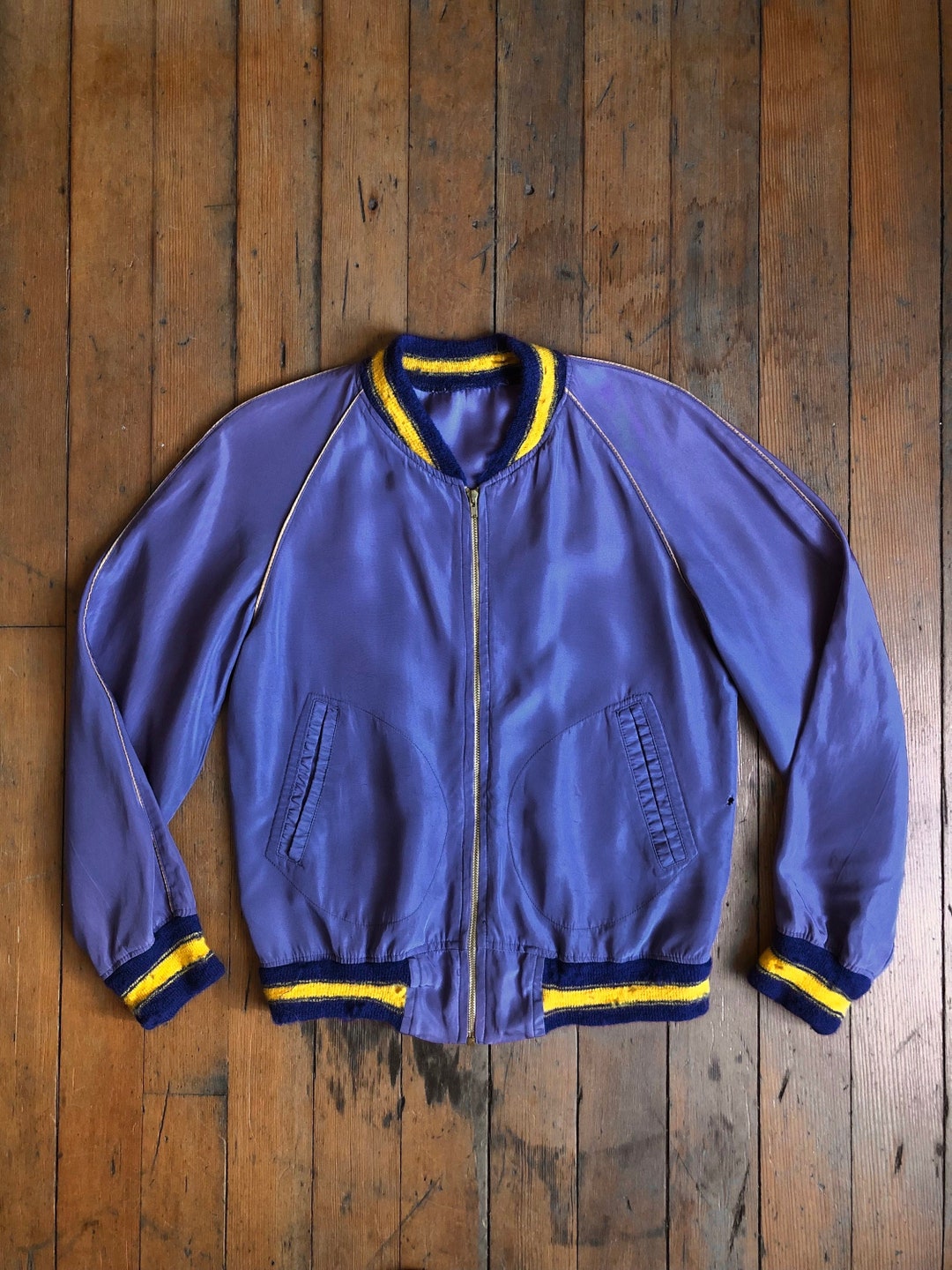 Vintage 1950s Satin Jacket - Etsy