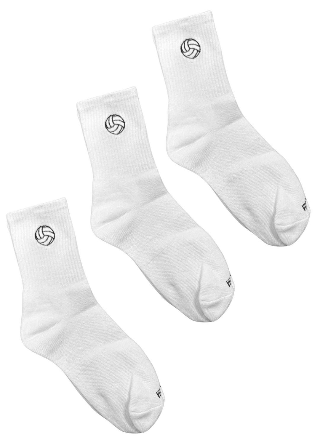 Volleyball Crew Socks 3 Pack, Volleyball Socks, Socks, Crew Socks ...