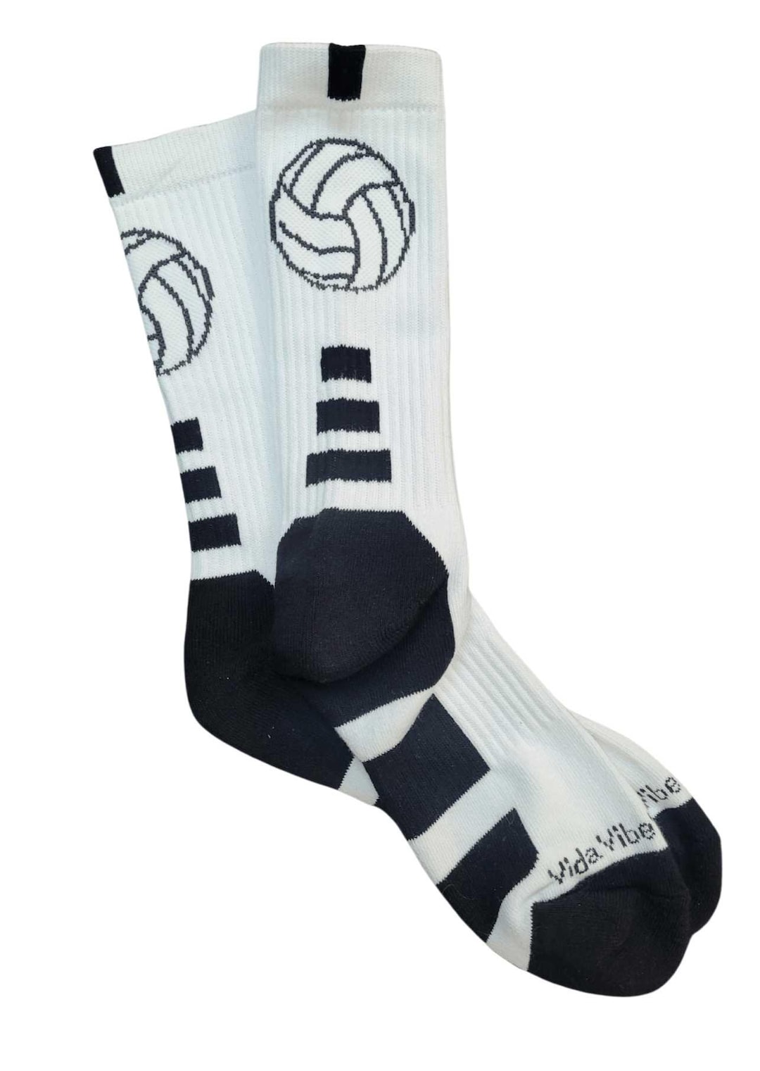 Volleyball weiß & schwarze Crew Socken - Etsy.de