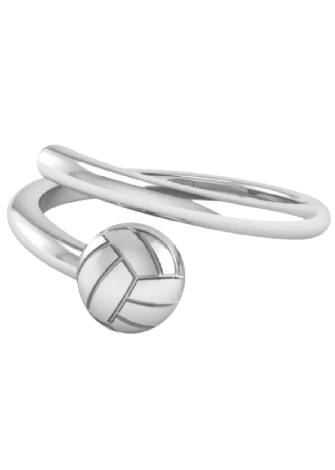 Silver Volleyball Ring - Etsy