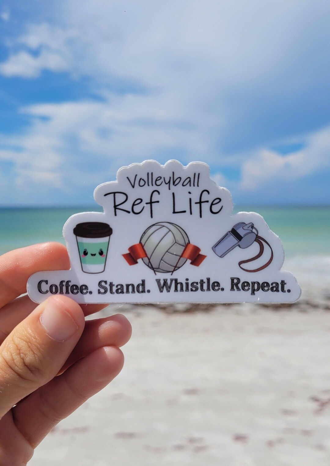 Volleyball Ref Life Sticker, Stickers, Volleyball Sticker, Sticker ...