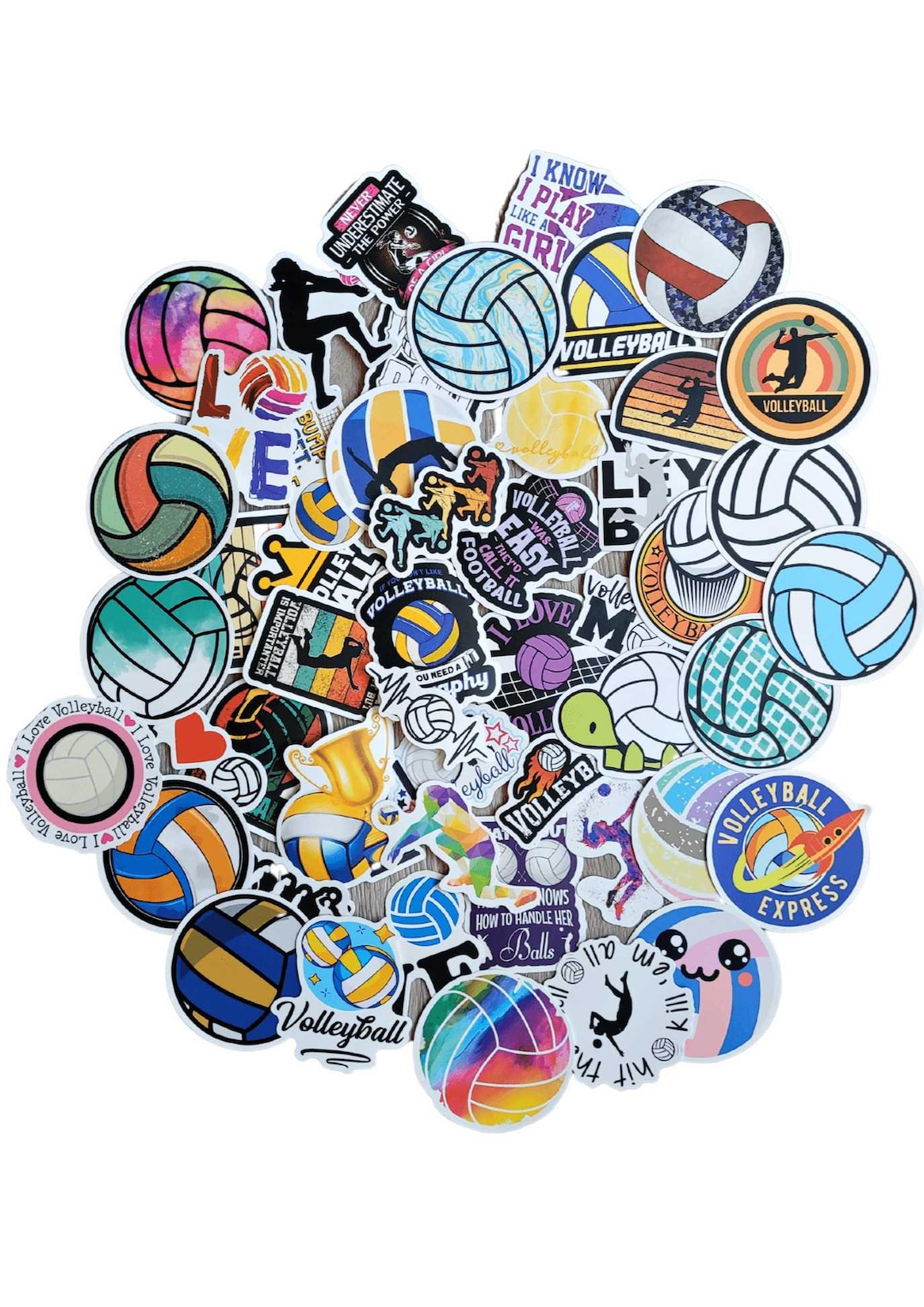 Volleyball 50 Sticker Pack - Etsy