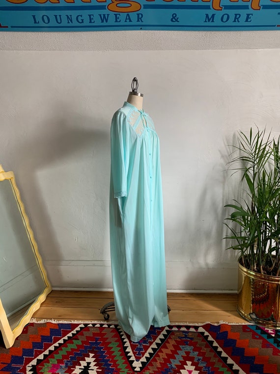 1970s Dreamy Sky Blue Housecoat . Deadstock . - large - Gem