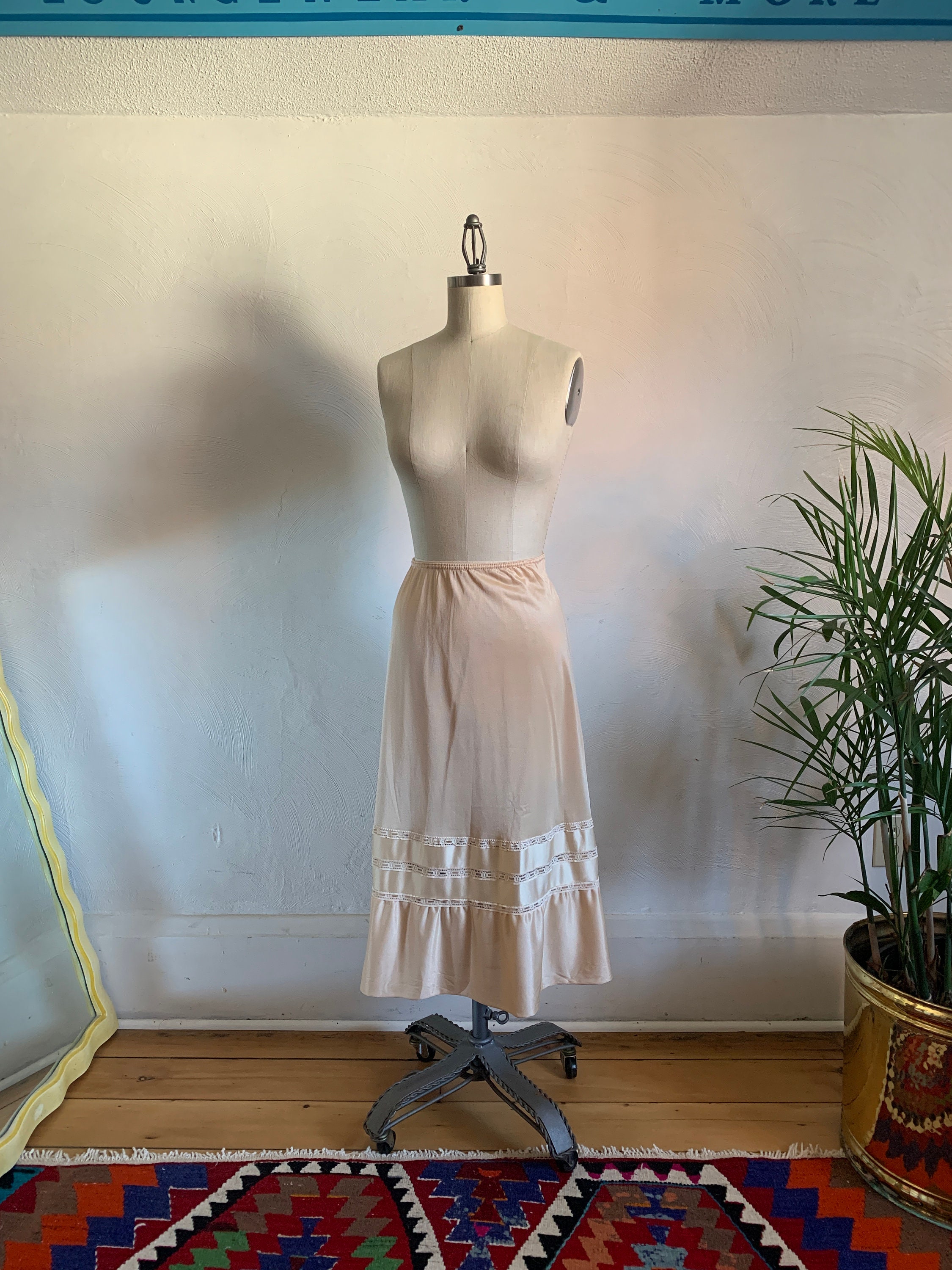 1960s Champagne Flounce Half Slip . Royal Boudoir Collection - Etsy