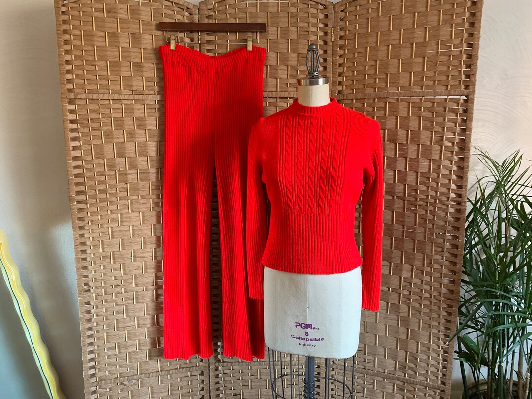 1960’s Fiery Bombshell Knit Set . Kimlon by RBK. - Large - Etsy