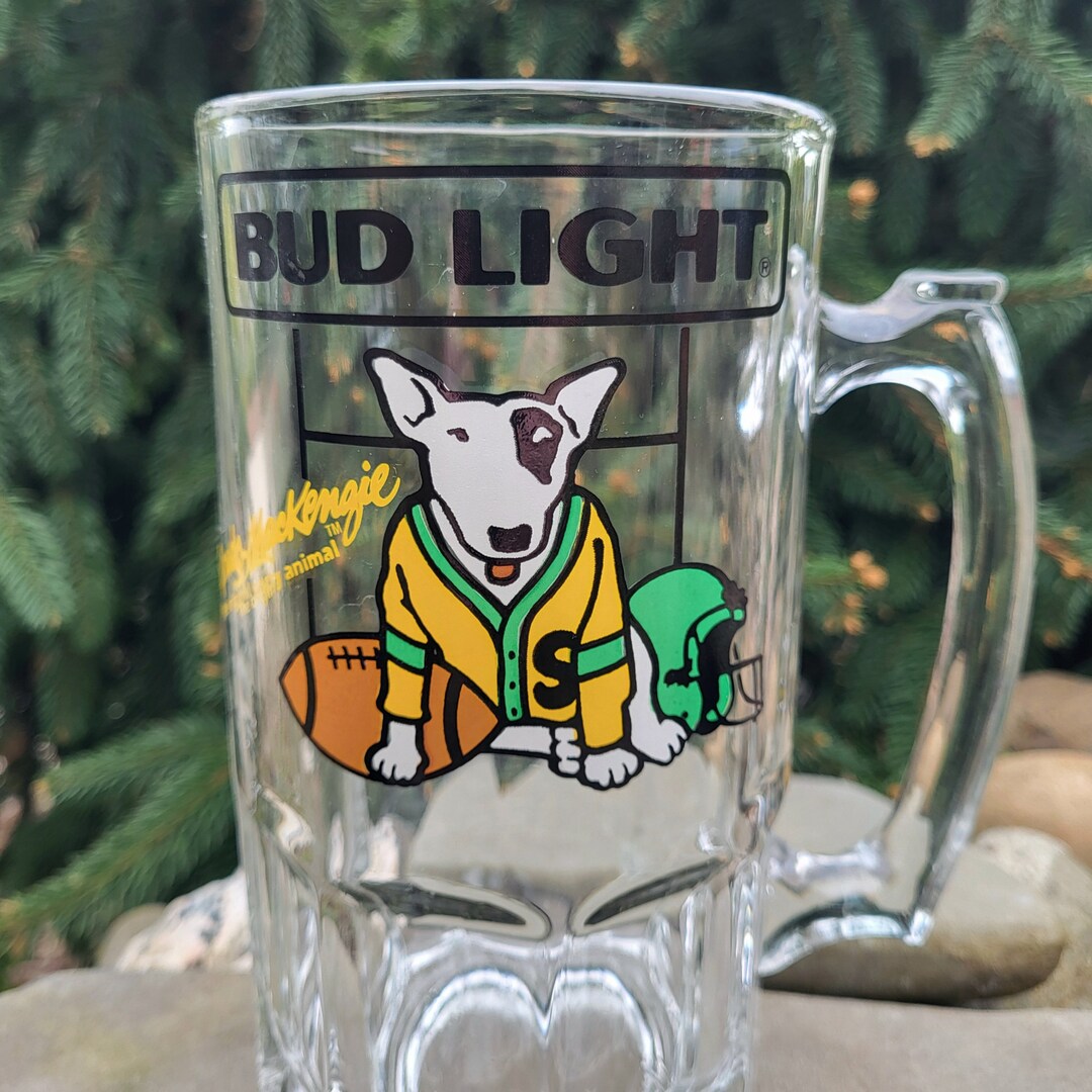 Vintage 1987 Oversized 8 Spuds Mackenzie Bud Light Beer Drinking Glass ...