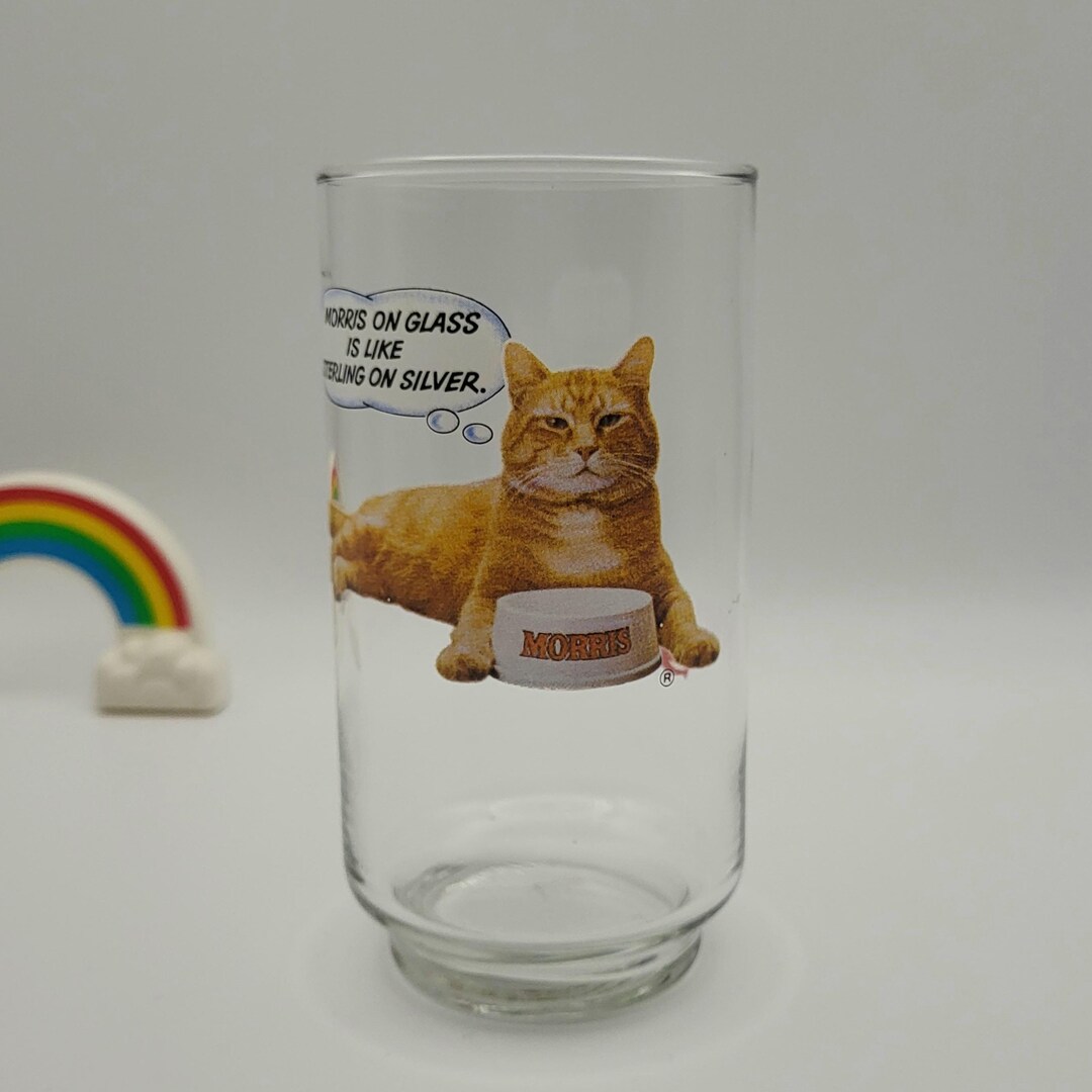 Vintage Morris the Cat Glass 9 Lives Spokescat Souvenir Morris Z on ...