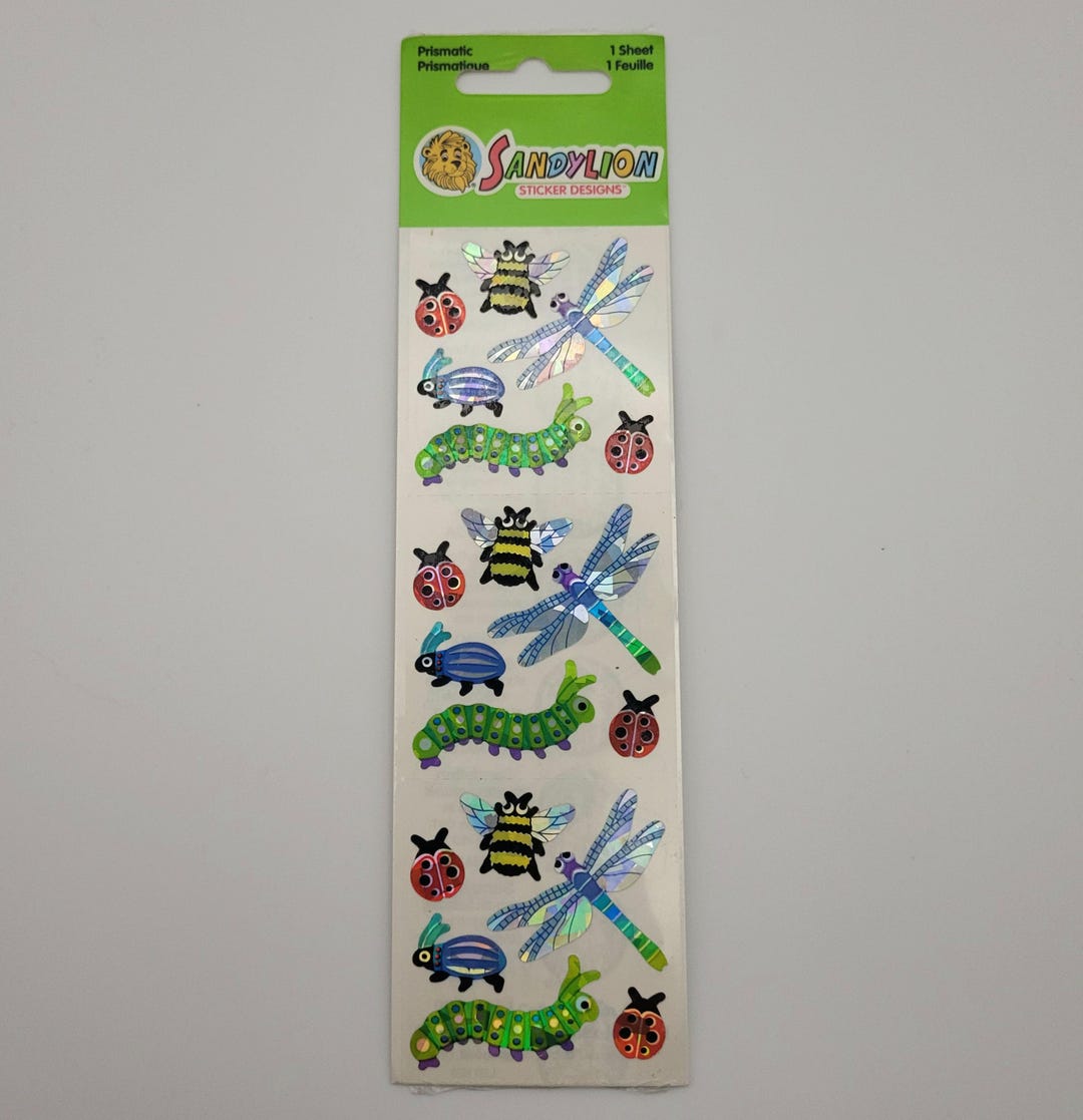 Vintage NIP Sandylion Prismatic Stickers Insects Caterpillar Lady Bug ...