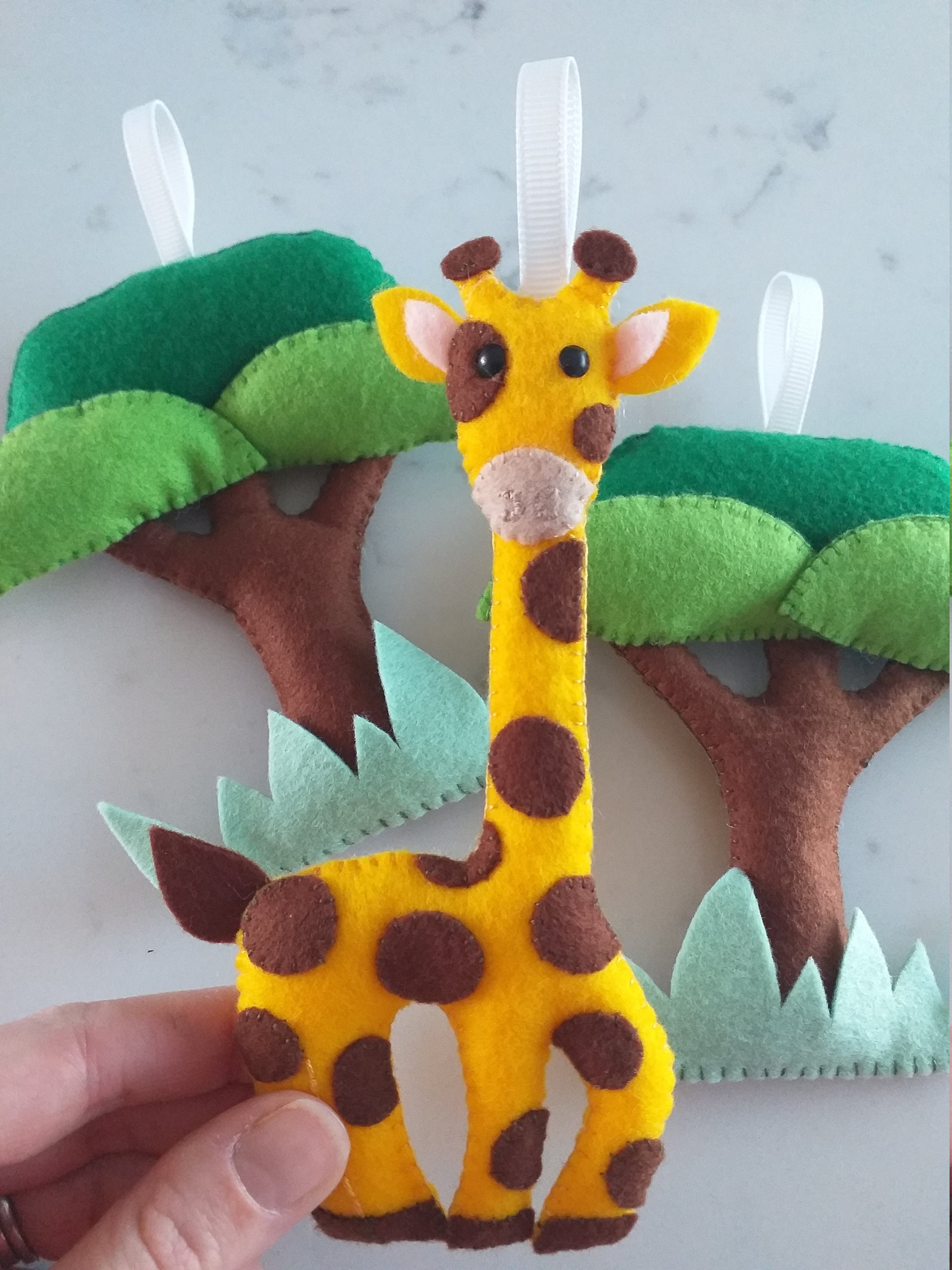 Felt Giraffe Sewing Pattern: Safari Nursery Mobile, Garland (PDF ...