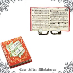 2 CHRISTMAS CAROLS Miniature Book –1:12 Christmas Carols Music Sheet ...