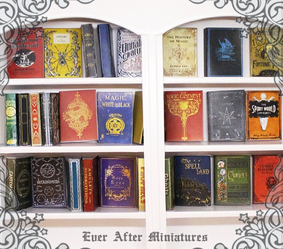 28 MAGIC Dollhouse Miniature Book Cover Set #7 – 28 Titled Magic ...