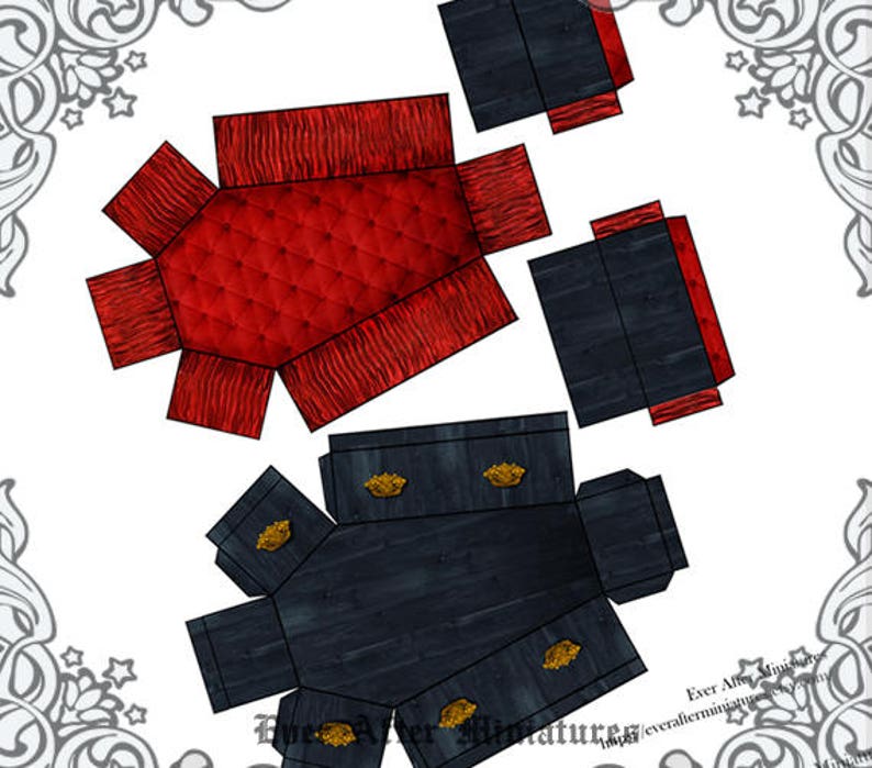 COFFIN Halloween Dollhouse Bookcase – 1:12 DIY Vampire Coffin Halloween ...