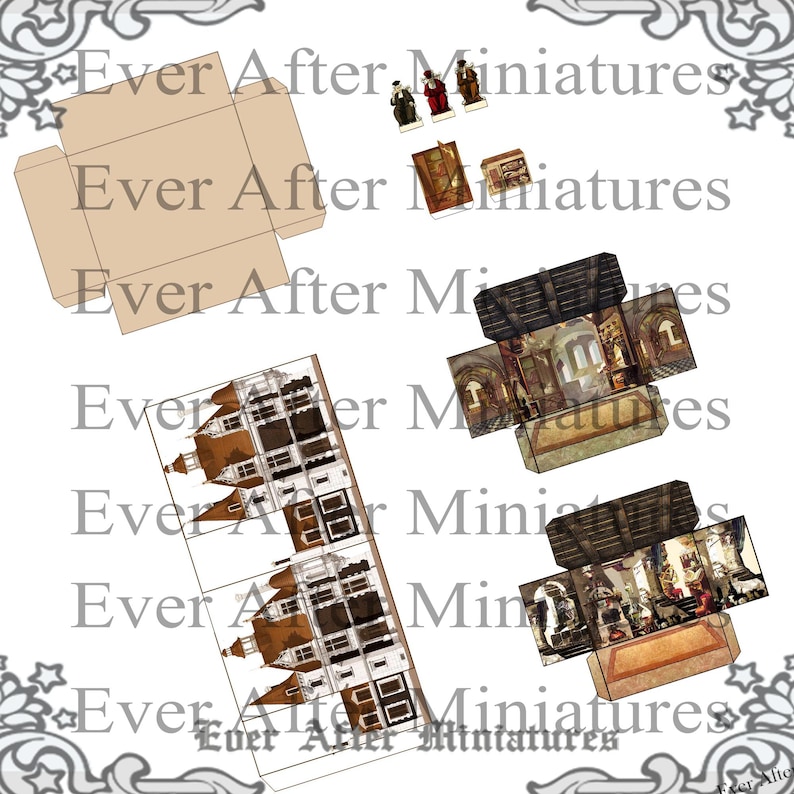 Matchbox Dollhouse Printable Miniature DIY Kit A – ALCHEMY Dollhouse ...