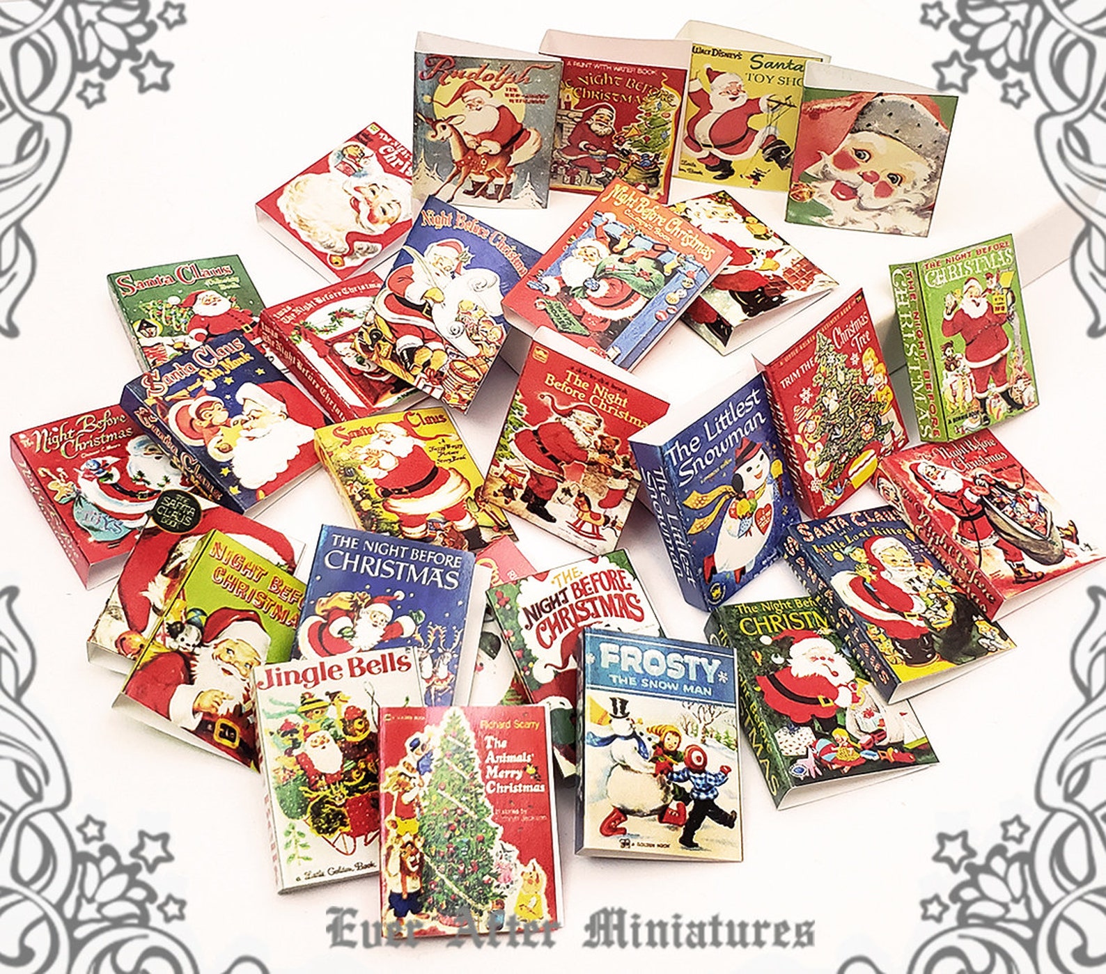 28 Night Before Christmas & Other Christmas Dollhouse Miniature Book ...