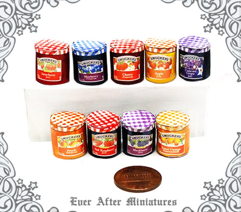 9 MINIATURE JAM Set 1:12 Diy Printable Miniature Kitchen - Etsy Australia