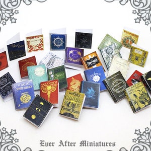28 MAGIC Dollhouse Miniature Book Cover Set #7 – 28 Titled Magic ...