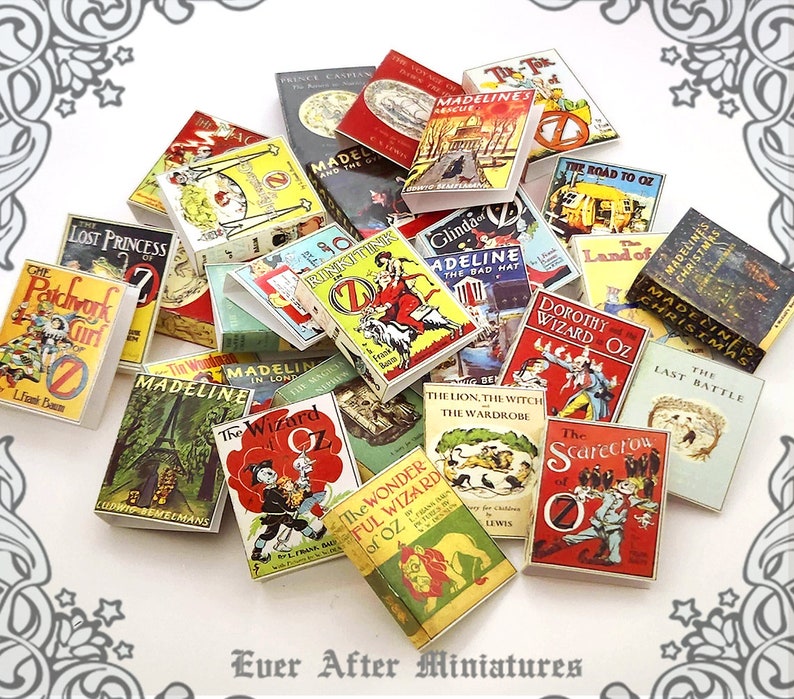 28 CHILDREN NOVEL Dollhouse Miniature Book Cover 1:12 - Etsy