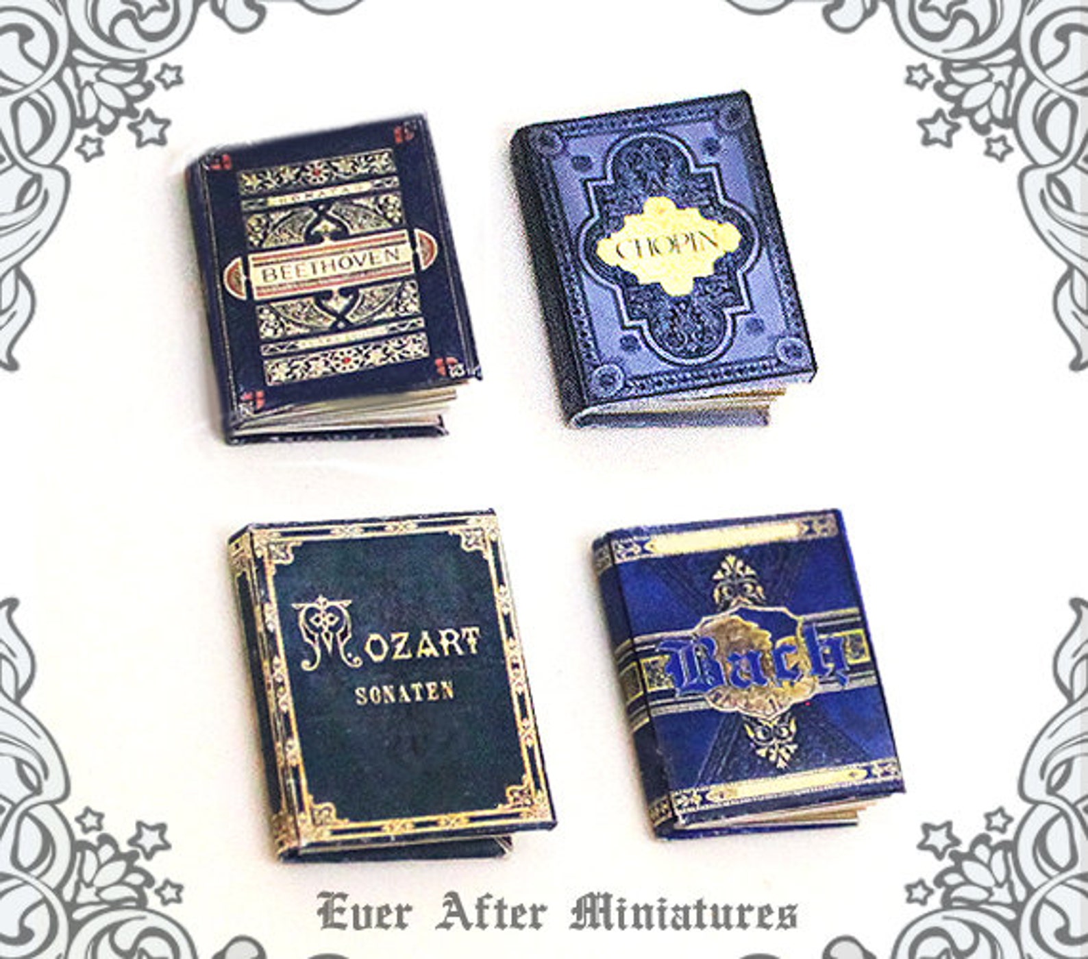 MOZART Music Sheet Dollhouse Miniature Book – 1:12 Mozart Music Sheet ...