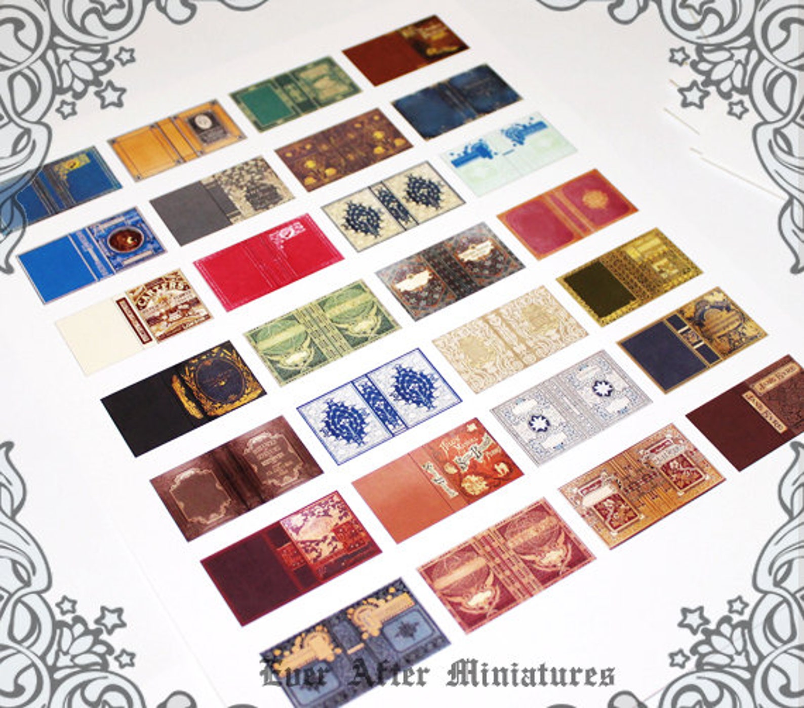 28 Dollhouse Miniature Book Cover Set 3 Collection of 28 - Etsy