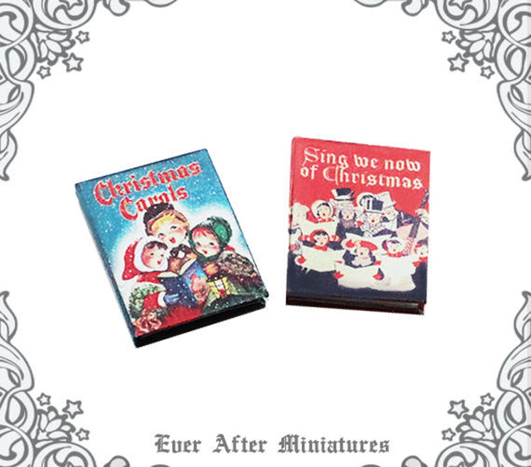 2 CHRISTMAS CAROLS Dollhouse Miniature Book – 1:12 Christmas Music Book ...