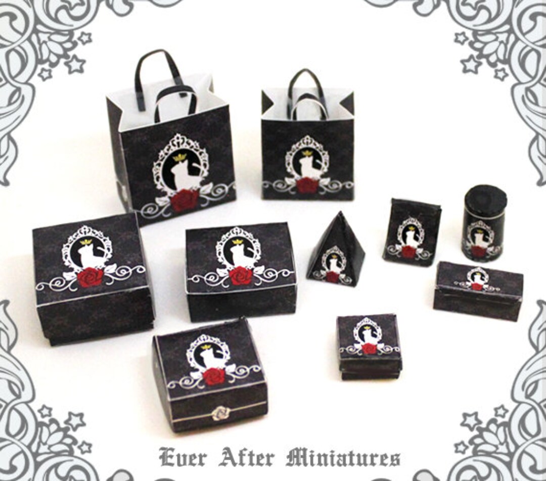 CAT BAKERY Dollhouse Miniature Box Set 1:12 – Full Set of 10 Pcs ...