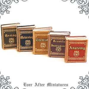 CHEMISTRY TEXTBOOK Dollhouse Miniature Book –1:12 Science Laboratory ...