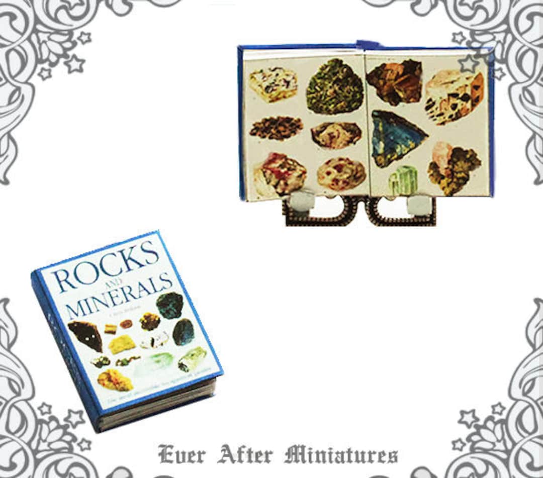 ROCK & MINERAL Dollhouse Miniature Book – 1:12 Miniature Rock Science ...