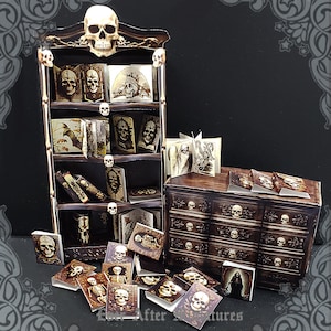 1:12 Gothic Dollhouse Miniature Apothecary Cabinet of Curiosity Haunted ...