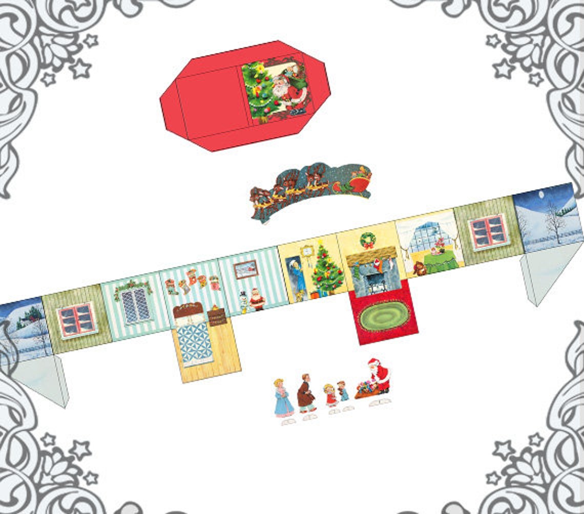 1:12 POP UP Night Before Christmas Miniature Book – Diy Printable ...