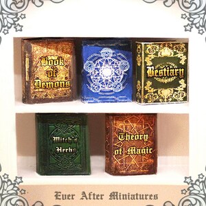 5 MAGIC Dollhouse Miniature Book Set #2 – Full Set of 5 Magic Miniature ...