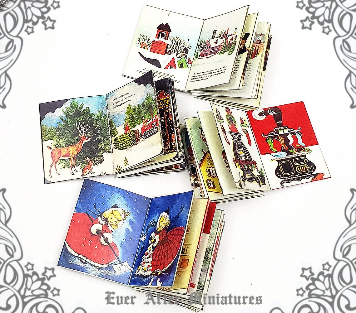 1:12 Christmas INSIDE PAGES for Miniature Christmas Book Cover and for ...