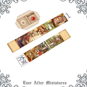 SNOW WHITE Dollhouse Miniature Book 12th Scale Openable Antique Fairy ...