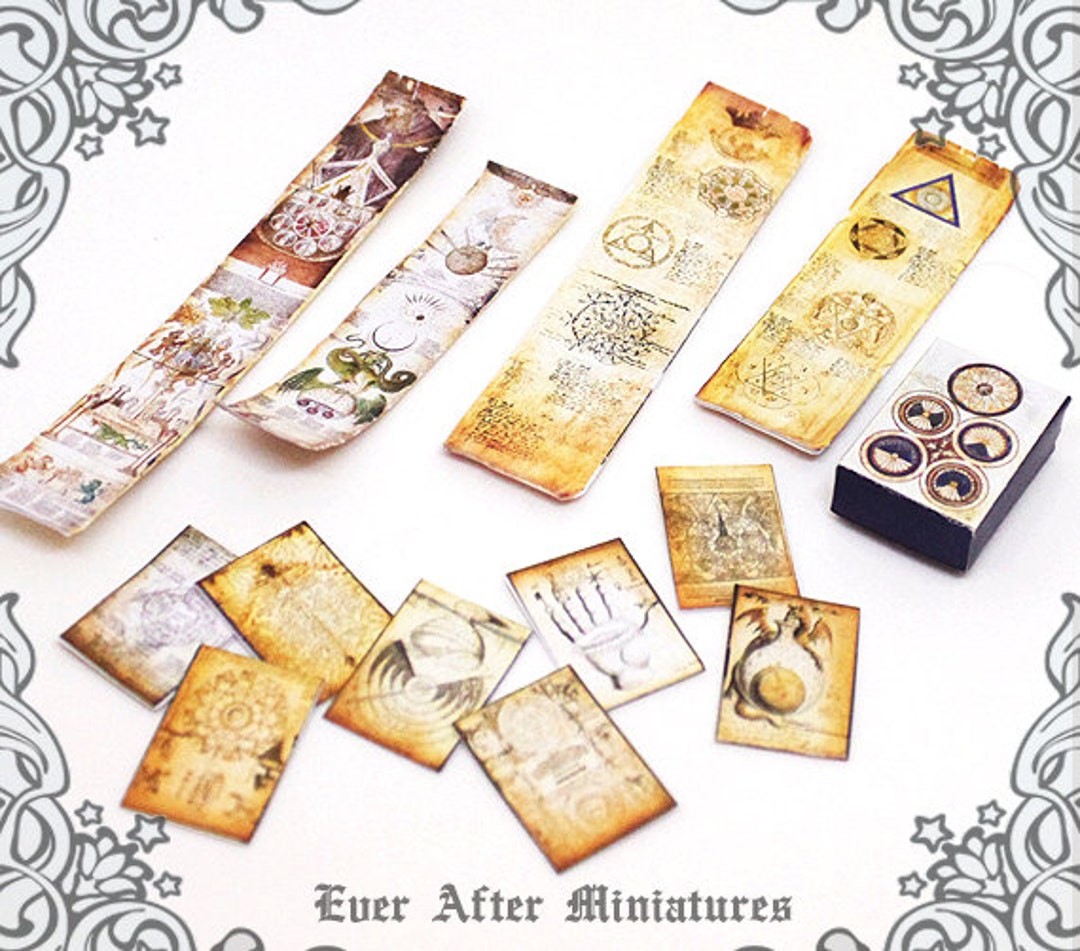 Alchemy Dollhouse Miniature Scroll and Paper Set – 12th Scale Dollhouse ...
