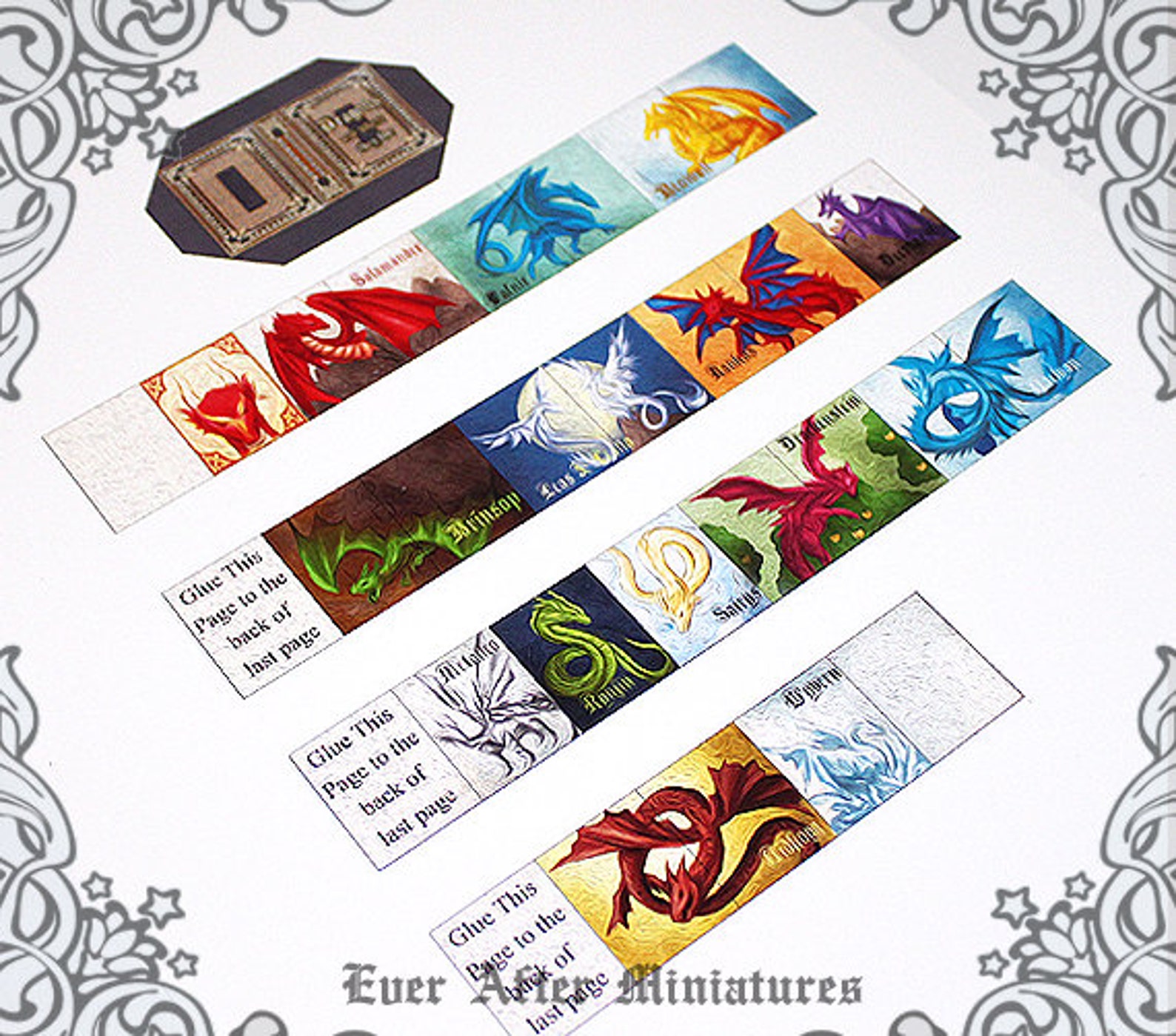 Dragon Miniature Book – 12th Scale OPENABLE & READABLE Fantasy Myth ...