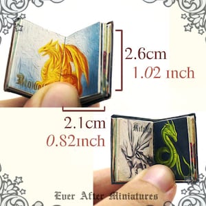 Dragon Miniature Book – 12th Scale OPENABLE & READABLE Fantasy Myth ...