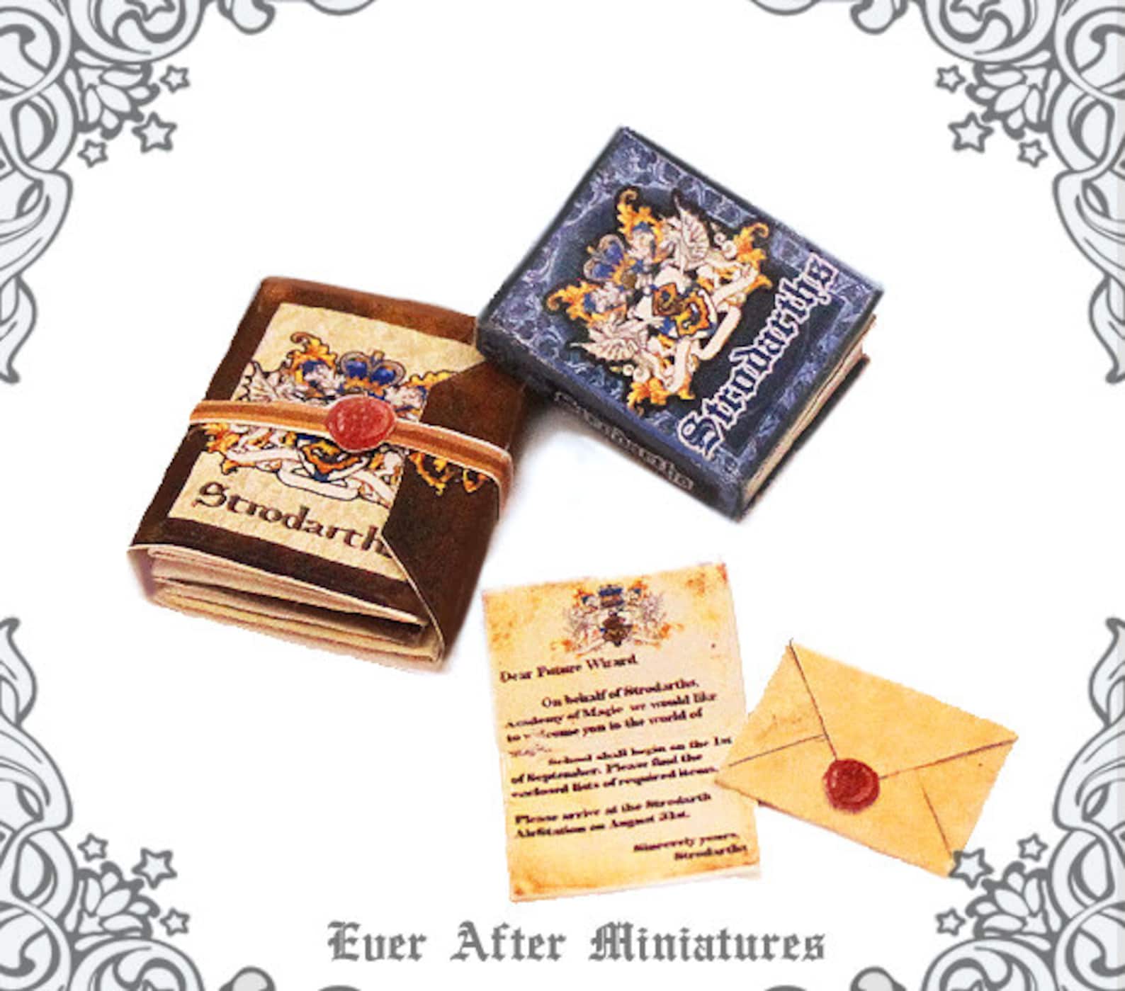 WIZARD SCHOOL Dollhouse Miniature Book – 1:12 Readable Miniature Book ...