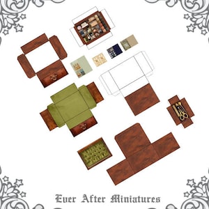 Dollhouse Miniature SEWING KIT –1:12 Antique Miniature Dollhouse Sewing ...