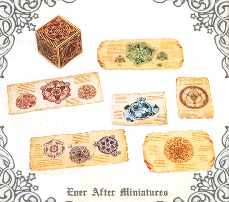 6 Magic Dollhouse Miniature Scroll Set 1 1:12 Dollhouse - Etsy