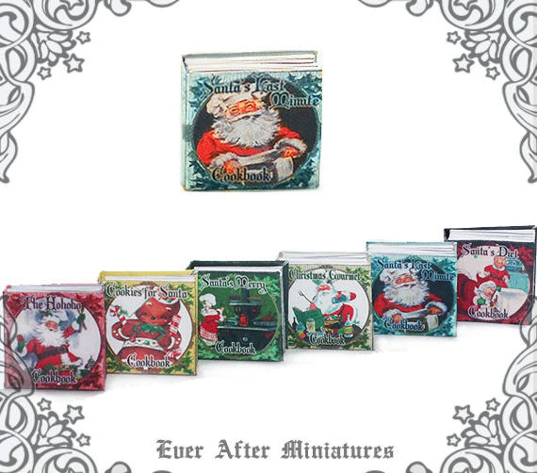 Santas Last Minute Cookbook Dollhouse Miniature Book 1:12 Printable ...